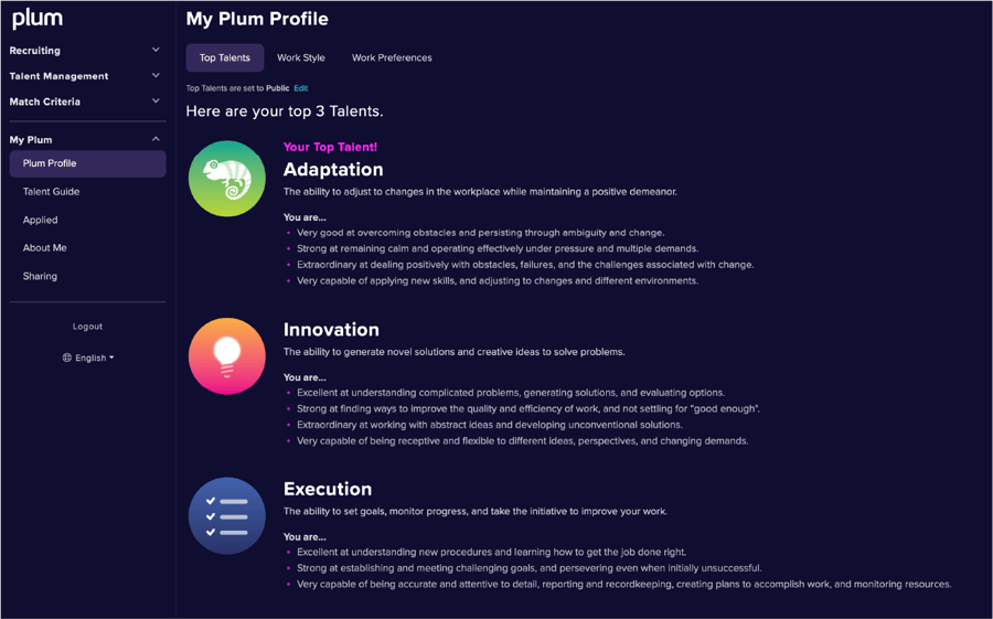 Create your Plum Profile